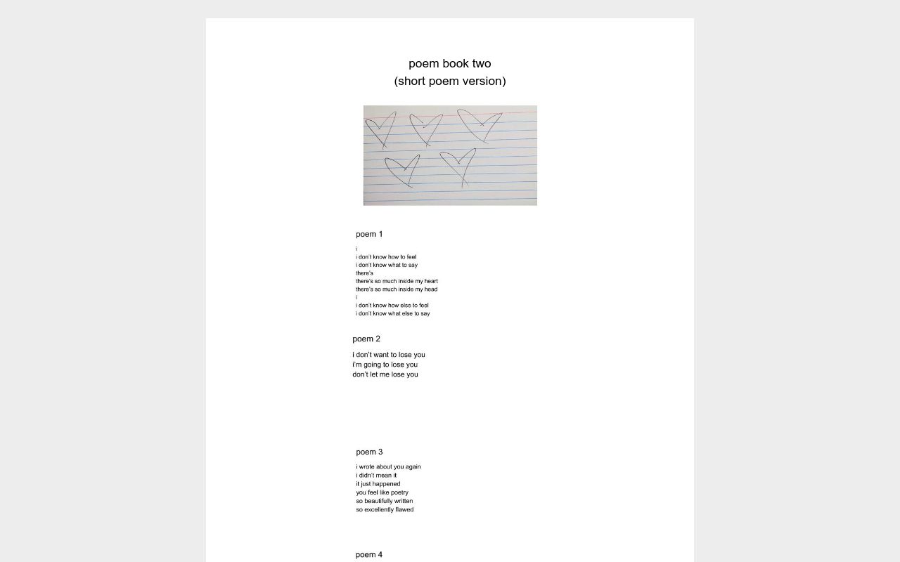 poem book #2 (short poems)